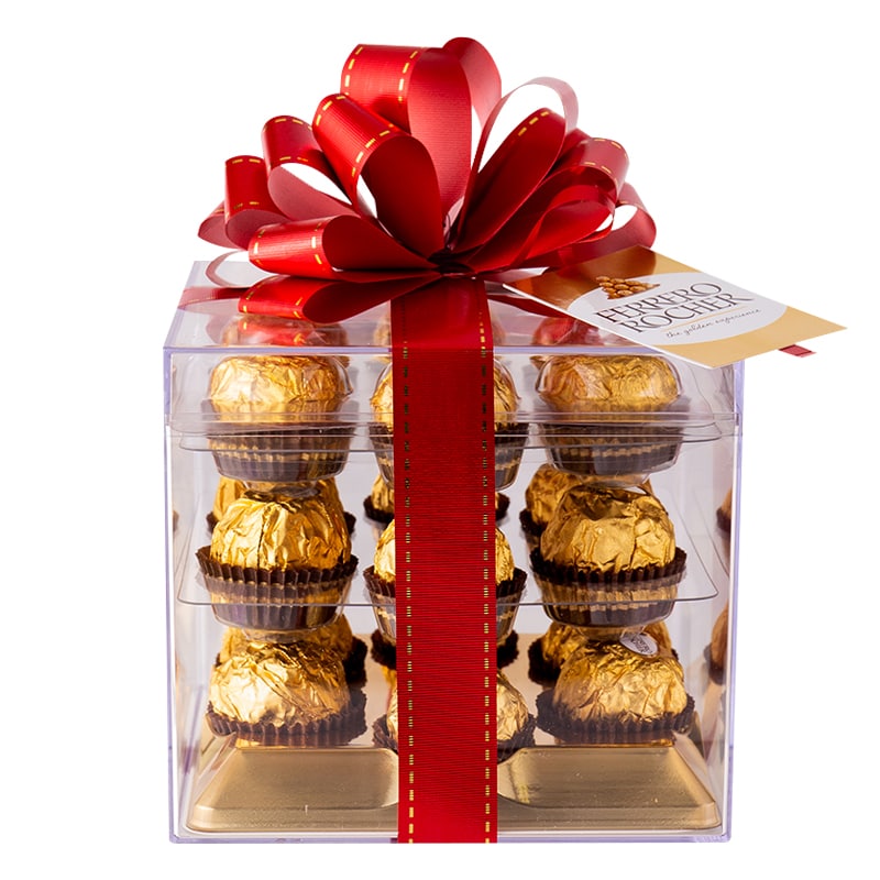 Ferrero Rocher 18 cube with ribbon Valentines gift | Lazada PH
