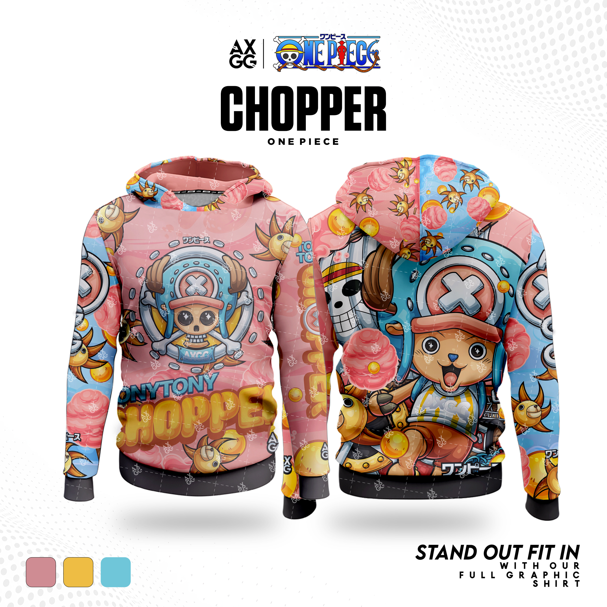 AXGG Anime Jacket "One Piece Collection" - Luffy Gear 5 / Zoro / Shanks ...