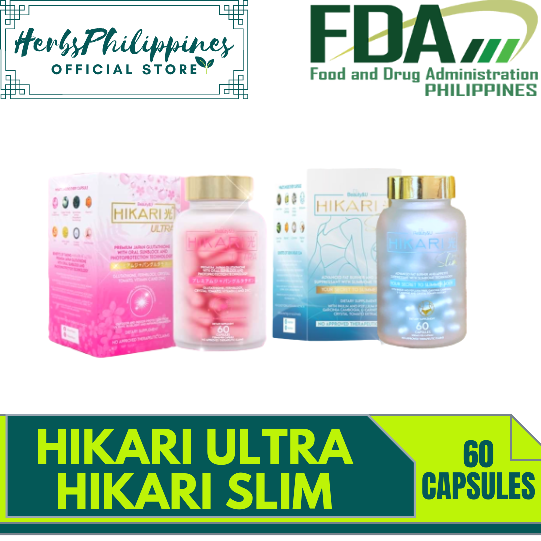 HERBS PH HIKARI ULTRA + HIKARI SLIM Glutathione Helps repair sun damage inside out, Helps boost ...
