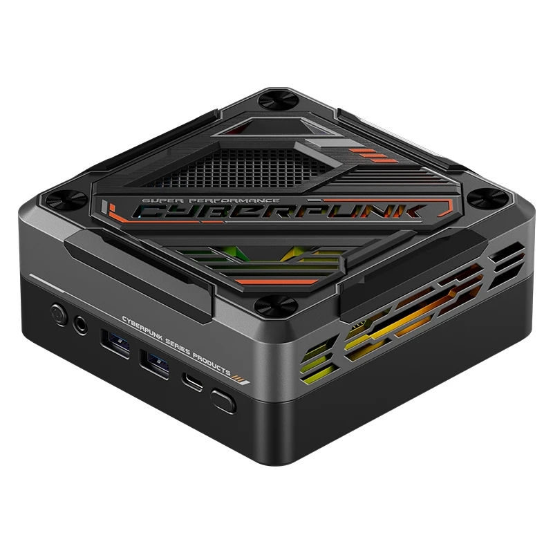 2024 Cyberpunk Mini PC AMD Ryzen 7 8845HS 7840HS 7735HS RGB Light DDR5 ...