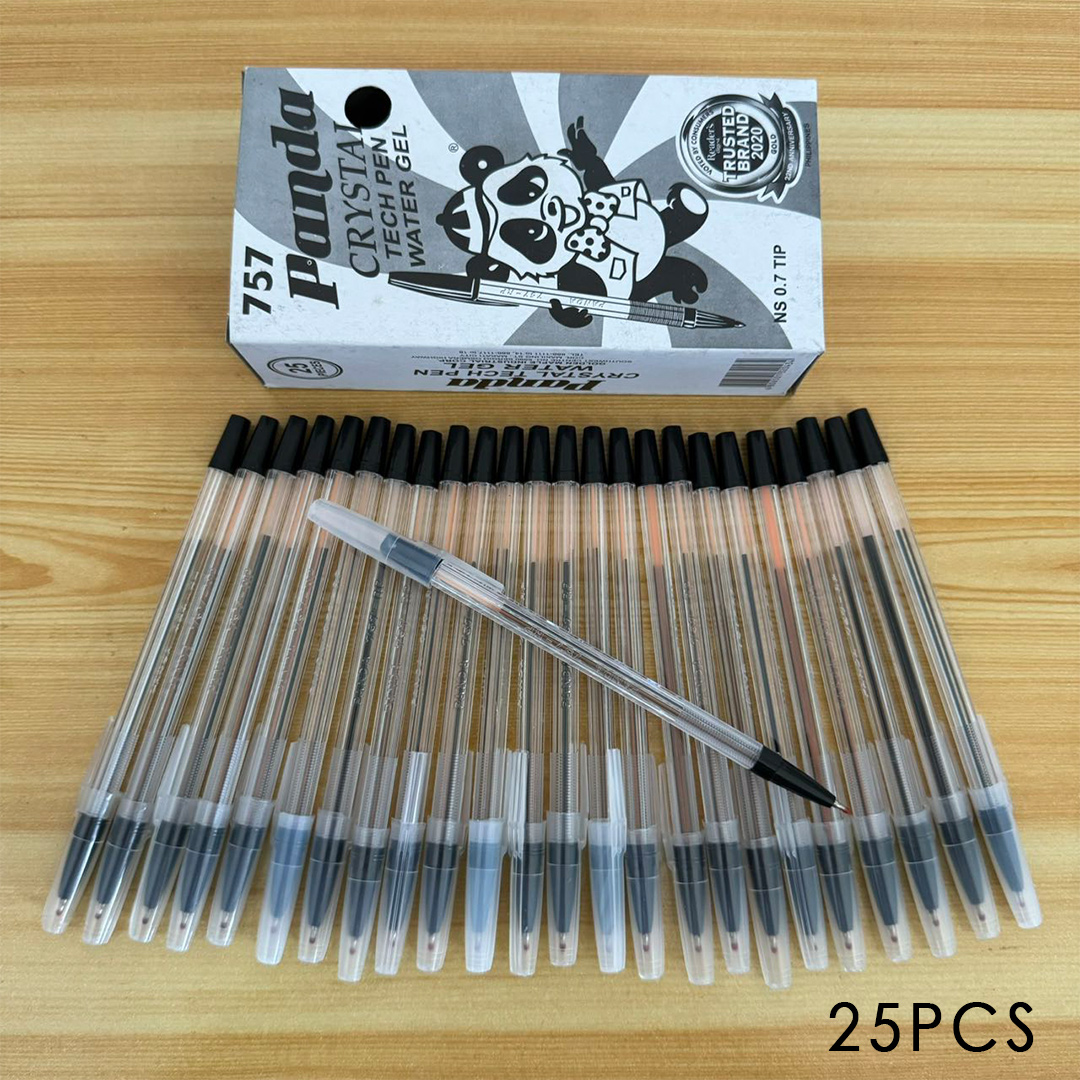 25pcs ball pen Panda Black gel pen 0.7mm ballpoint pen student ...