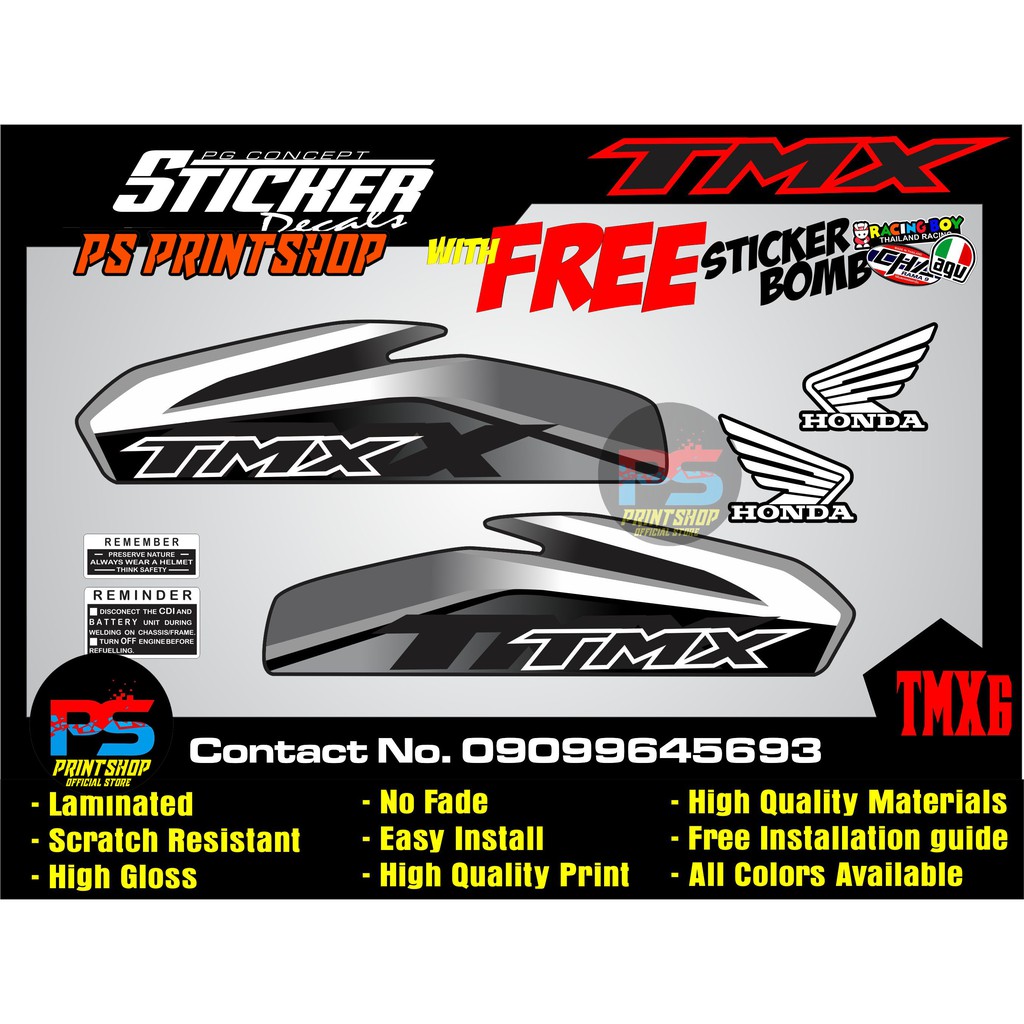TMX TANK 155 & 125 DECALS STICKER | Lazada PH
