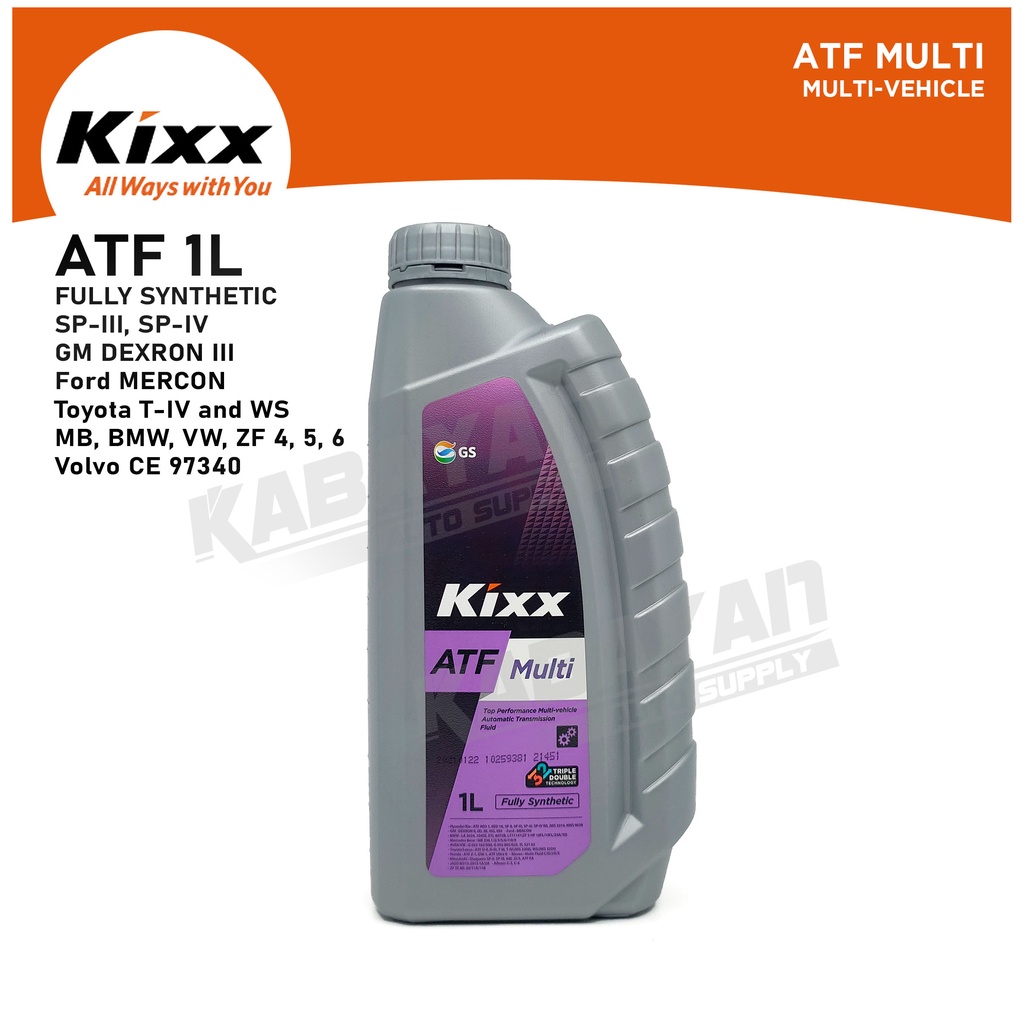 Kixx Automatic Transmission Fluid ATF MultI SP-III / SP-IV / GM Dexron III / Mercon/ Toyota T-IV ...