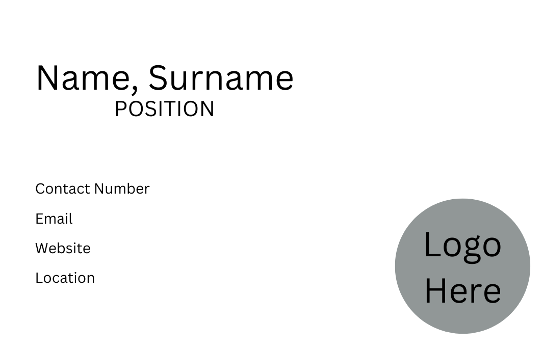 PERSONALIZED Business / Calling Card - One Side Print ( Size: 8.50 x 5 ...