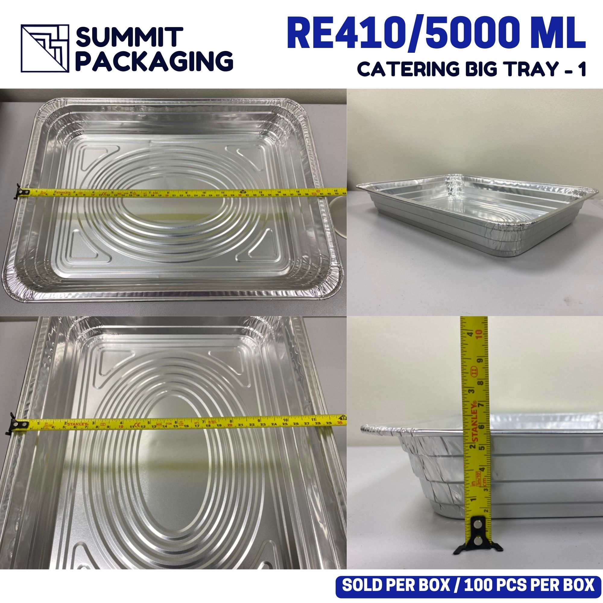 | Catering Big Tray -1 | - Aluminum Tray RE410 5000ML [100 PCS] (16x11 ...