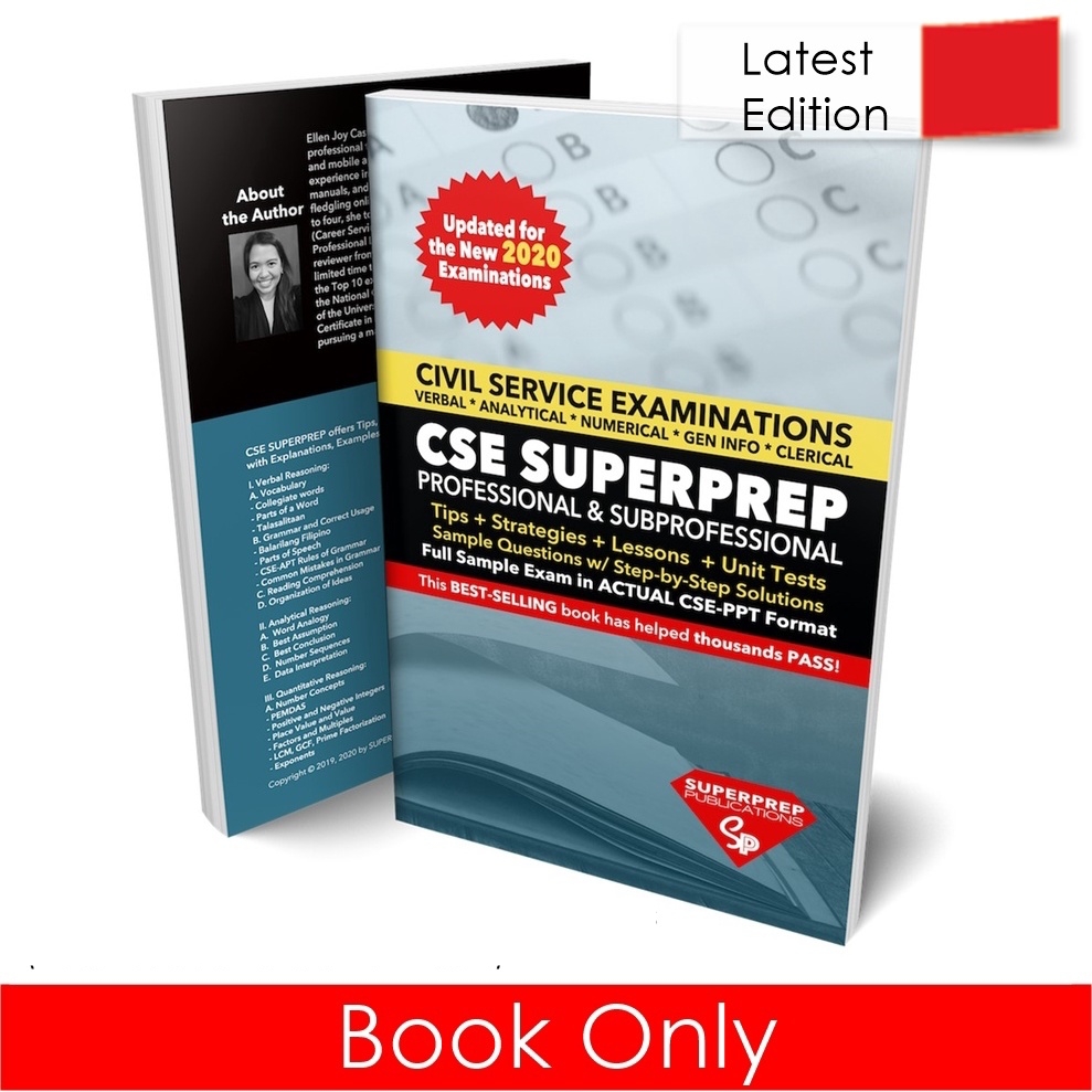 CSE REVIEWER Civil Service Exam Review SUPERPREP Reviewer | Lazada PH