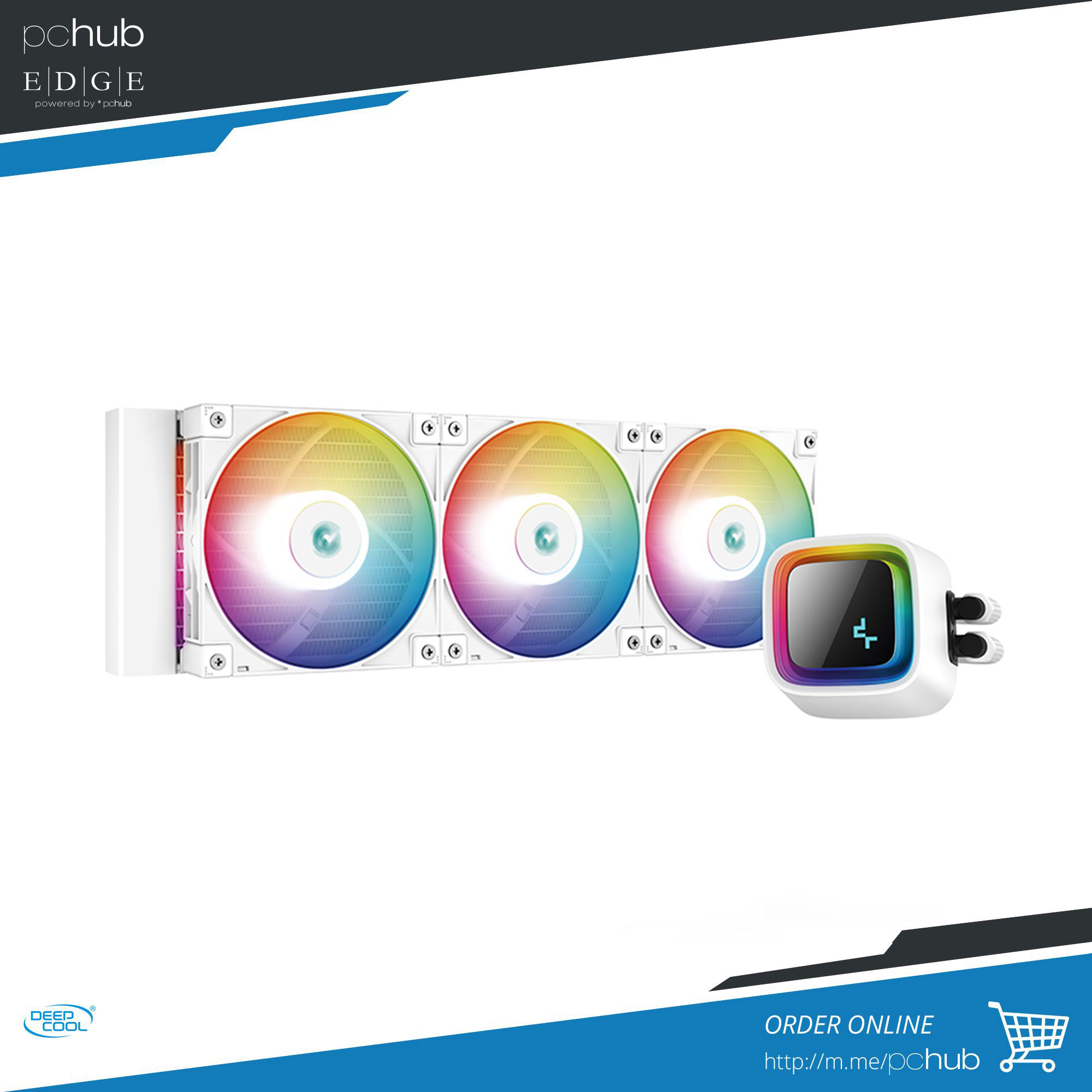 PChub | Deep Cool DC LS720 SE ARGB White, 360mm AIO LC Cooler, Pn: R ...