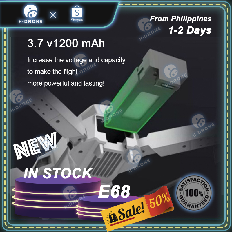 (IN STOCK) Original NEW E68 600 mAh Battery Mini Drone HD 4K Foldable ...