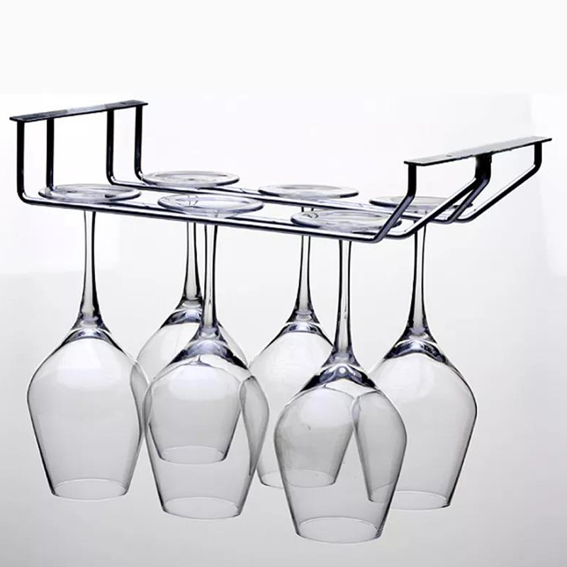 Wine Glasses Holder Bartender Stemware Hanging Rack Under Cabinet ...
