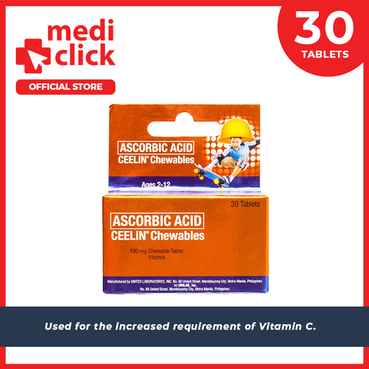 Ceelin 100mg 30 Chewable Tablets | Lazada PH