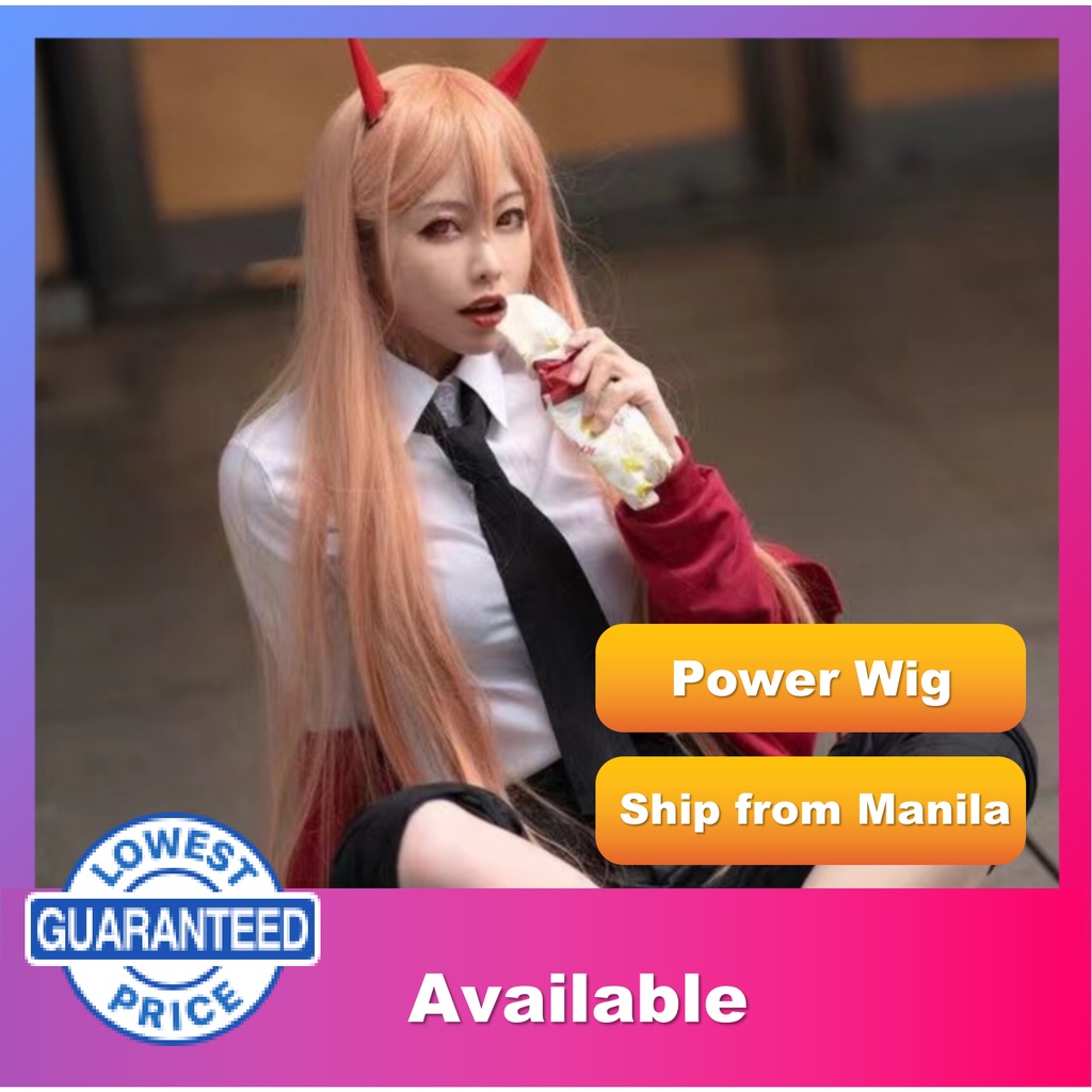 Chainsaw Man Cosplay Power wig Chainsaw man anime wigs hair Japanese ...