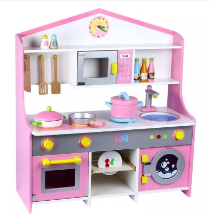 The Original High Quality Kids Pink Kitchen Cooking Set Pretend Play ...