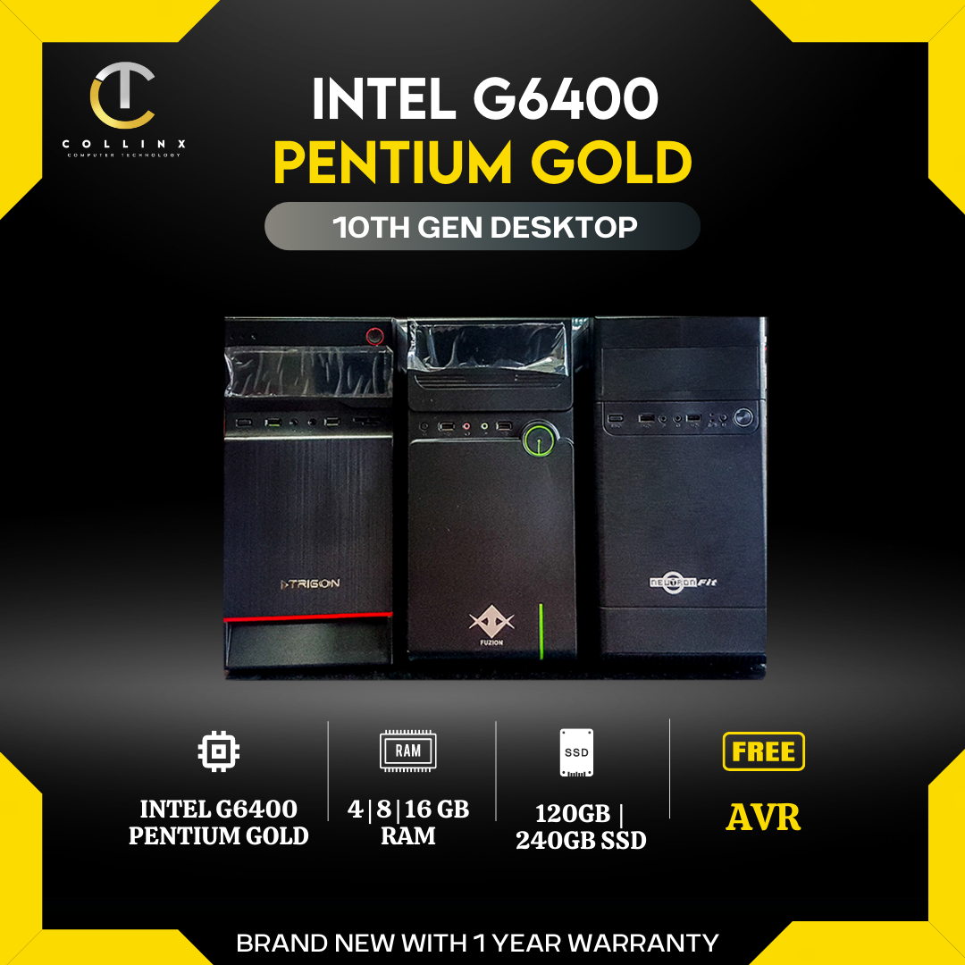[ With Freebies ] Intel 10th Gen G6400 Pentium Gold PC Desktop | Intel ...
