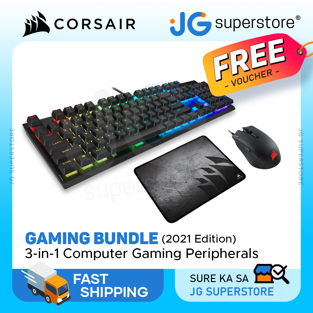 CORSAIR 3 in 1 Gaming Bundle 2021 Edition with K60 iCUE RGB Pro ...