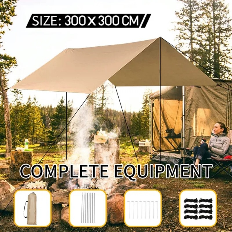waterproof tarp for camping canopy tent cover Awning tools outdoor ...