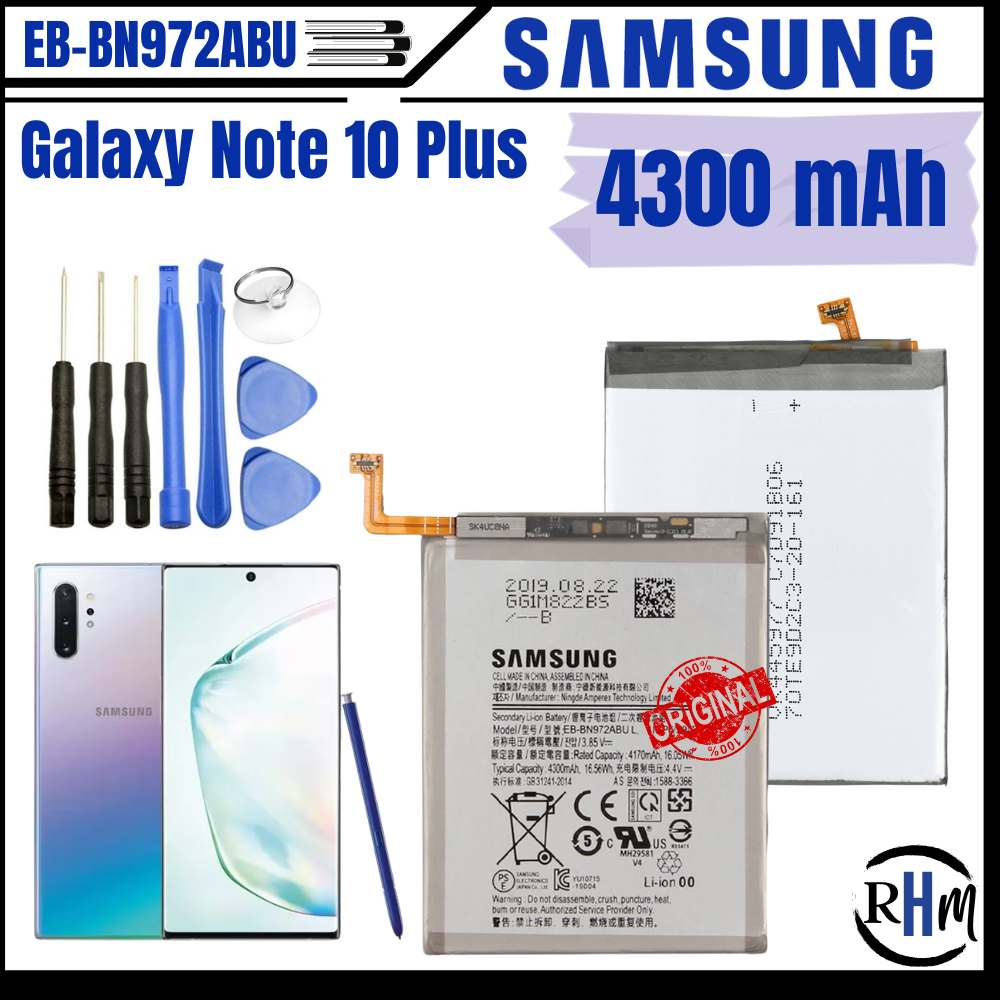 Samsung Galaxy Note 10 Plus, Note 10 lite Battery, Model: EB-BN972ABU ...