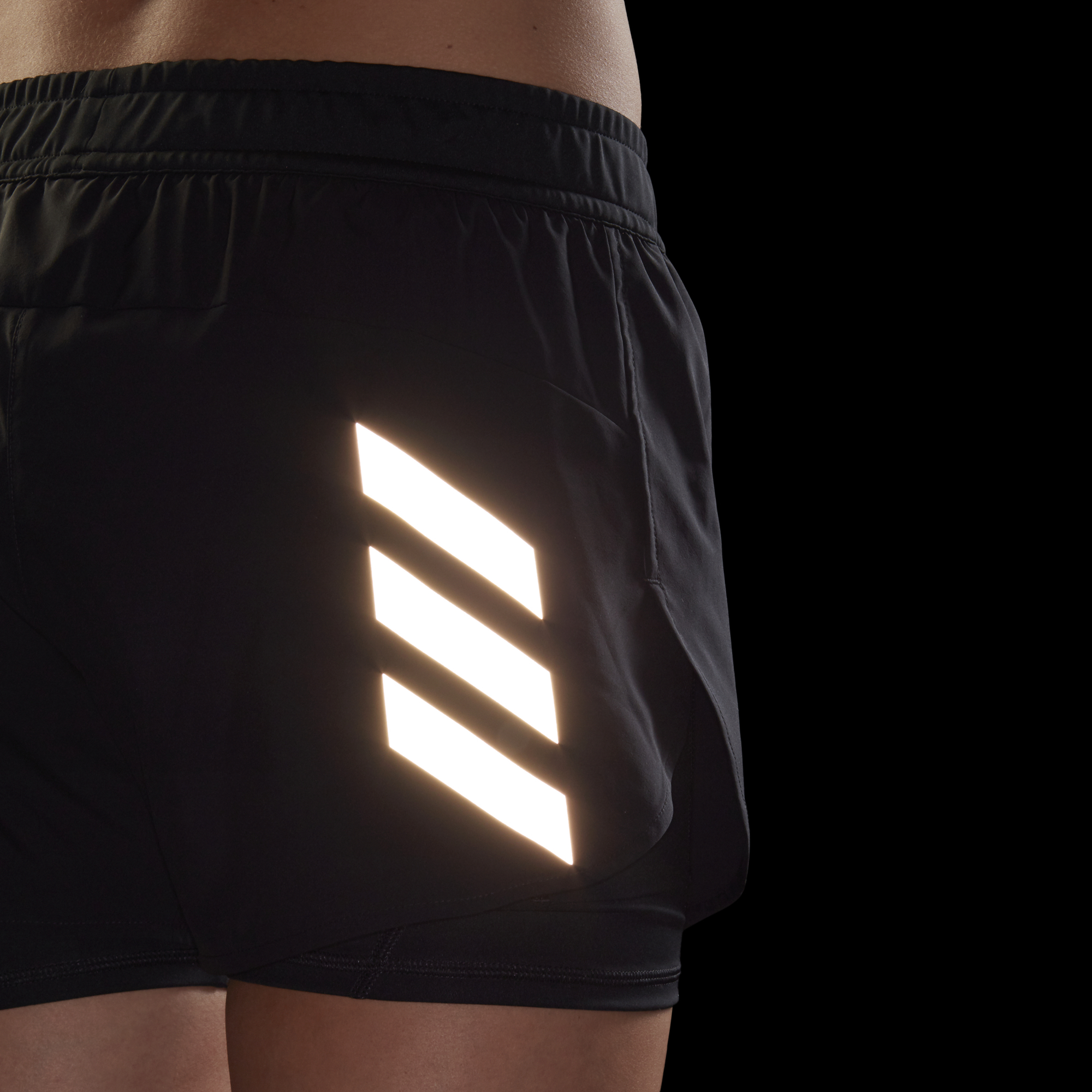 adidas RUNNING Fast Primeblue Two-in-One Shorts Women Black GN4409 ...