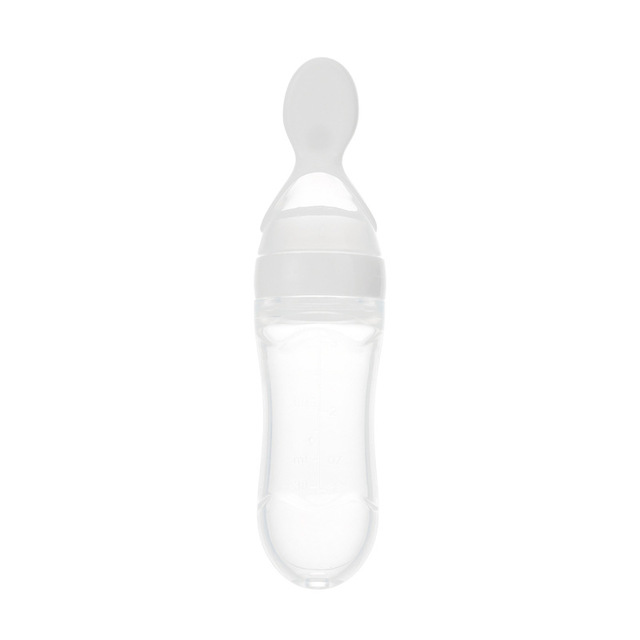 90ml Baby Feeding Bottle with Silicone Spoon 2 in 1 Infant Rice Cereal ...