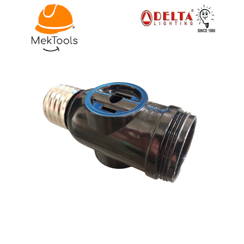 Delta Keyless Socket with/ 2 flat pin outlet (SCP 2711) | Lazada PH