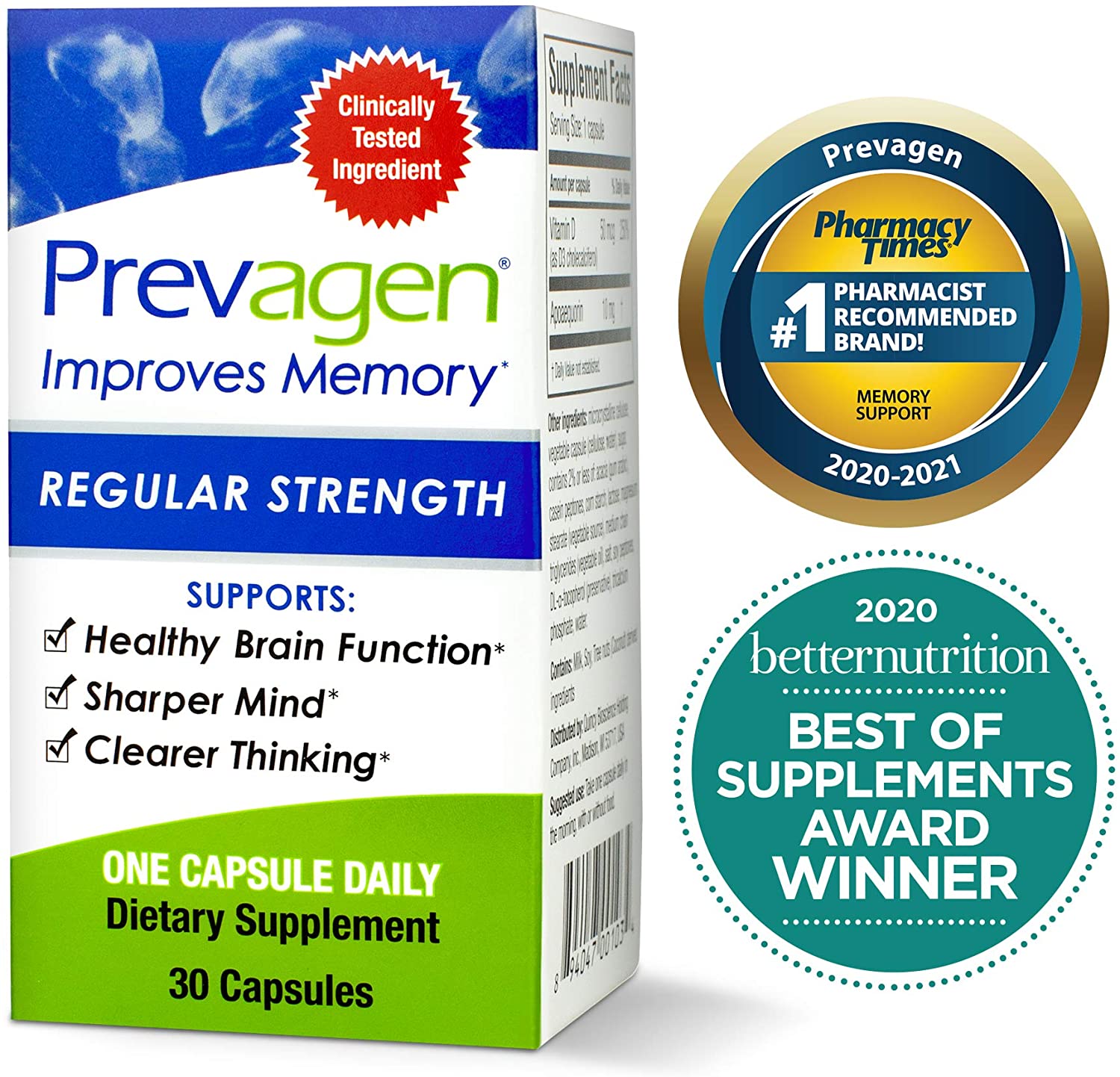 Prevagen Improves Memory Regular Strength 10mg, 30 Capsules | Lazada PH