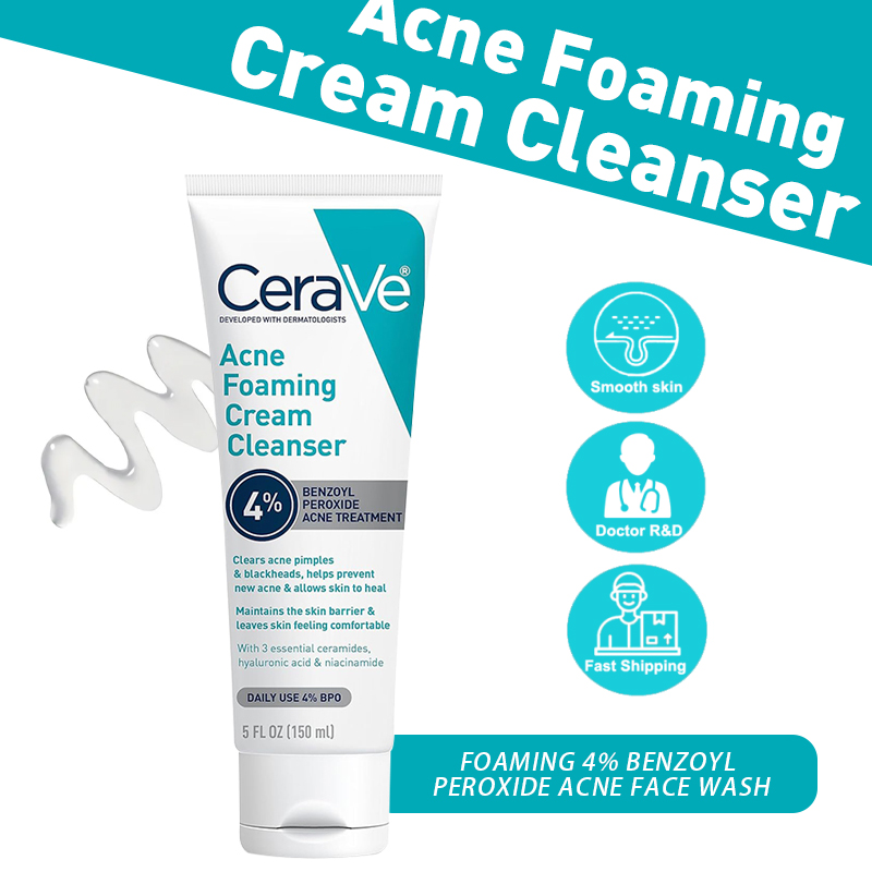 CeraVe Cleanser Foaming Cleanser&Acne Control Cleanser 100% Original ...