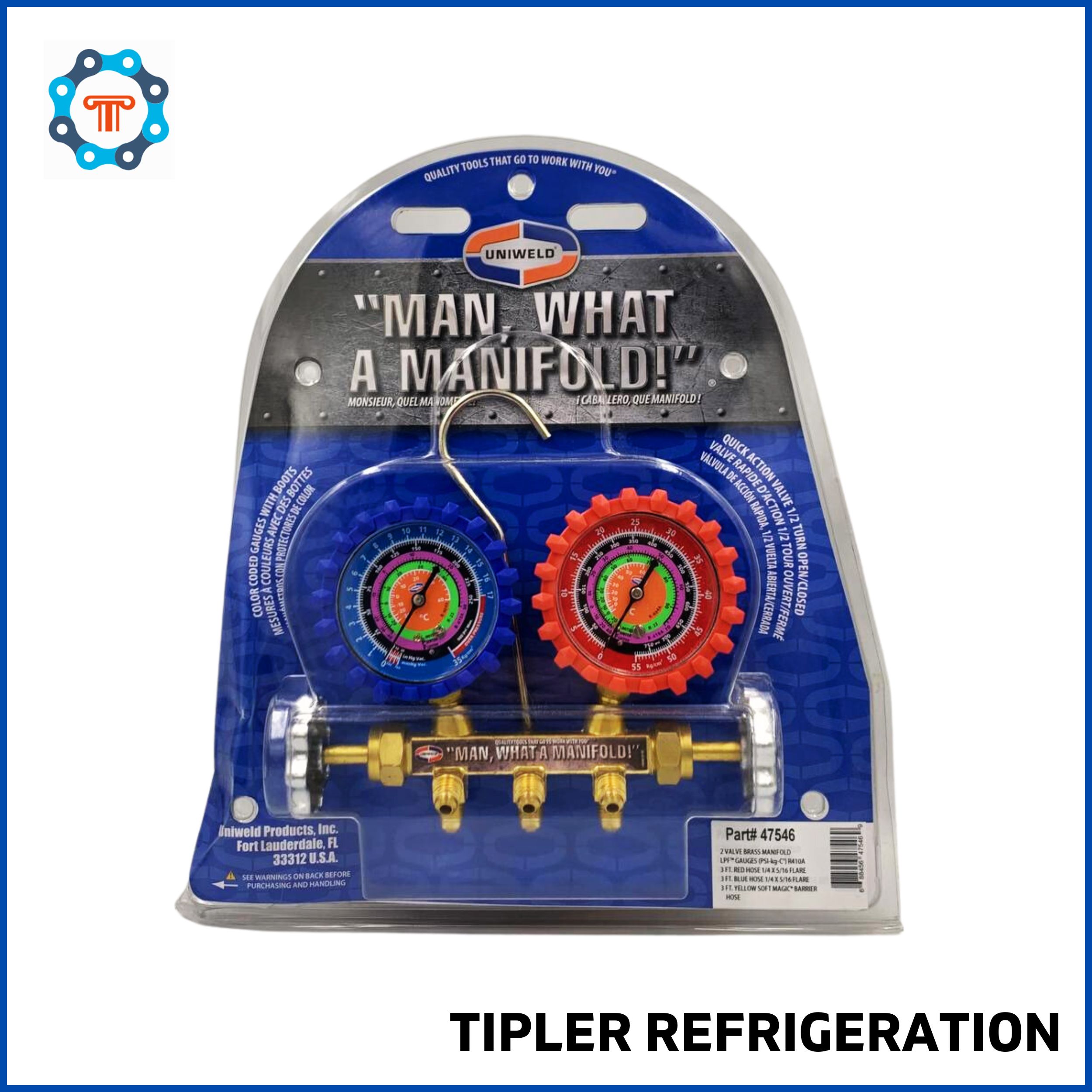 UNIWELD Manifold Gauge (R410A, R22, R404a) with Free Adapter | Lazada PH