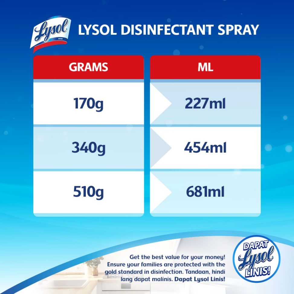 Lysol Disinfectant Spray Baby's Room 510g Twin Pack | Lazada PH