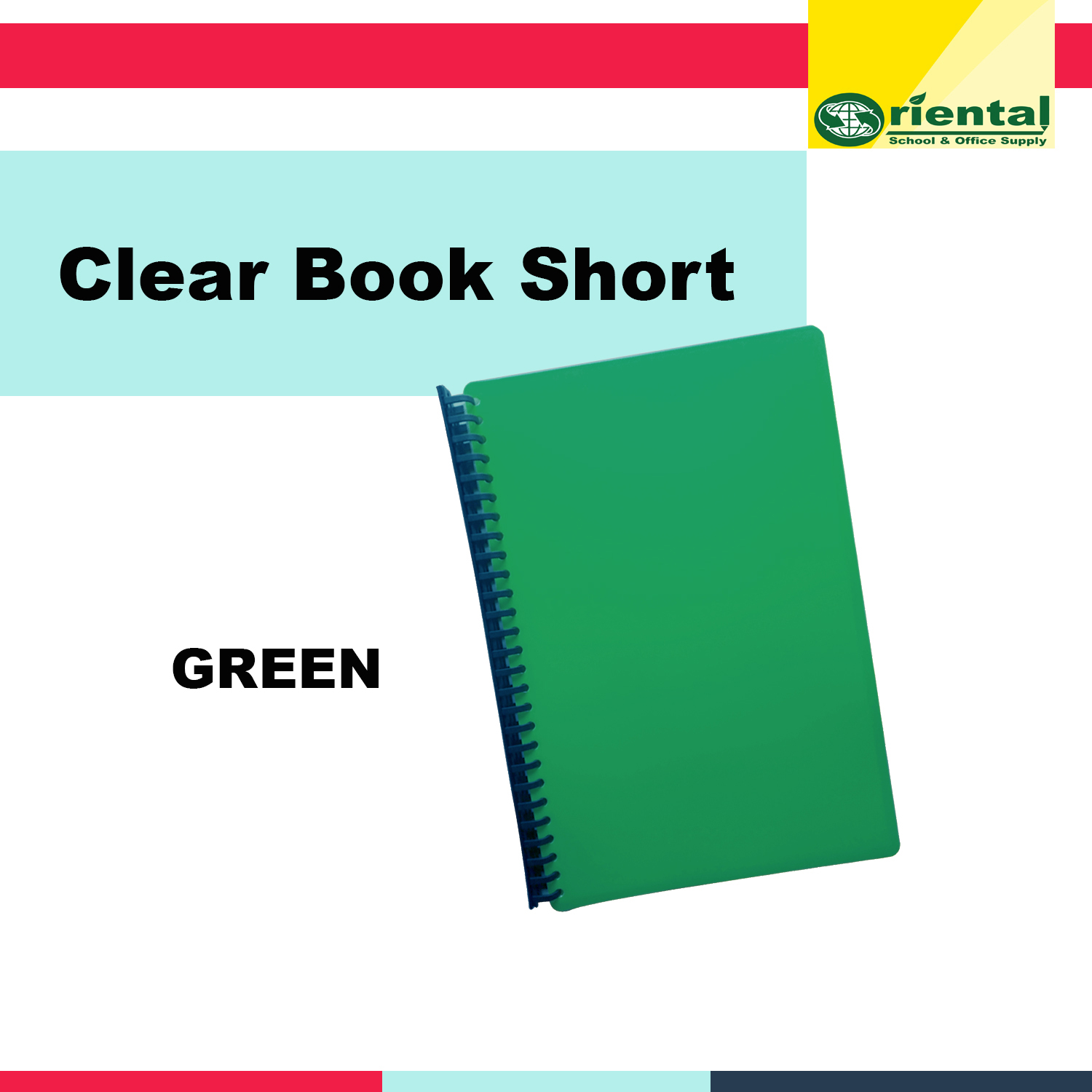 Long Refillable Clearbook - 20 pockets inside - Durable Clear book in ...