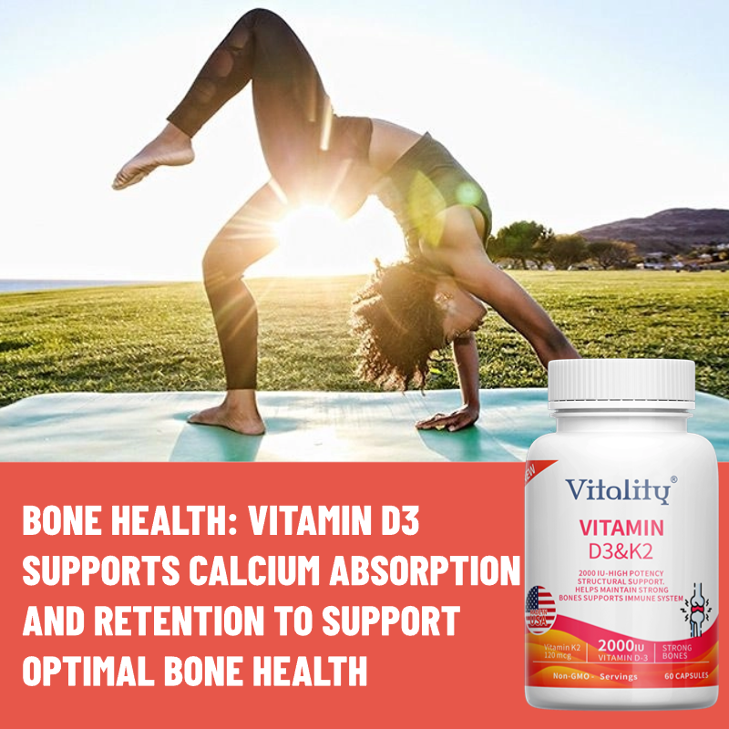 Vitamin D3K2 2000 - Supplement to Support Bone, Joint, Breast, Heart ...
