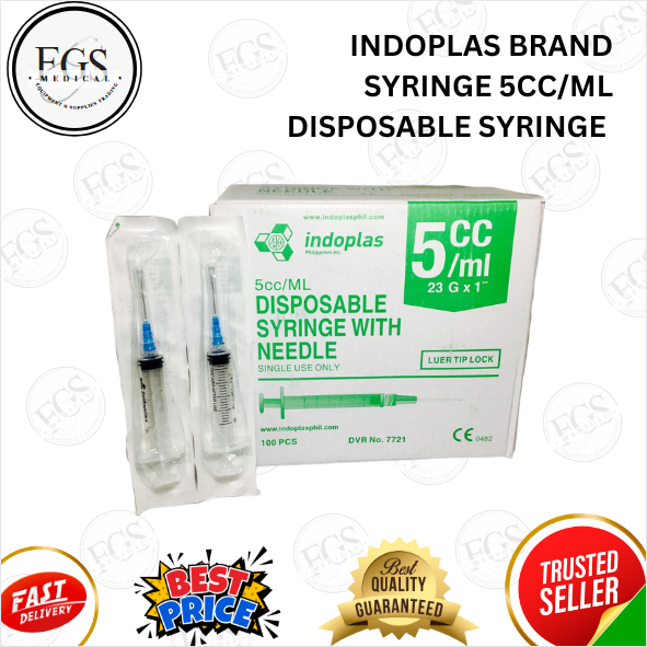 INDOPLAS DISPOSABLE SYRINGE 100'S/BOX (1CC/3CC/5CC/10CC) | Lazada PH
