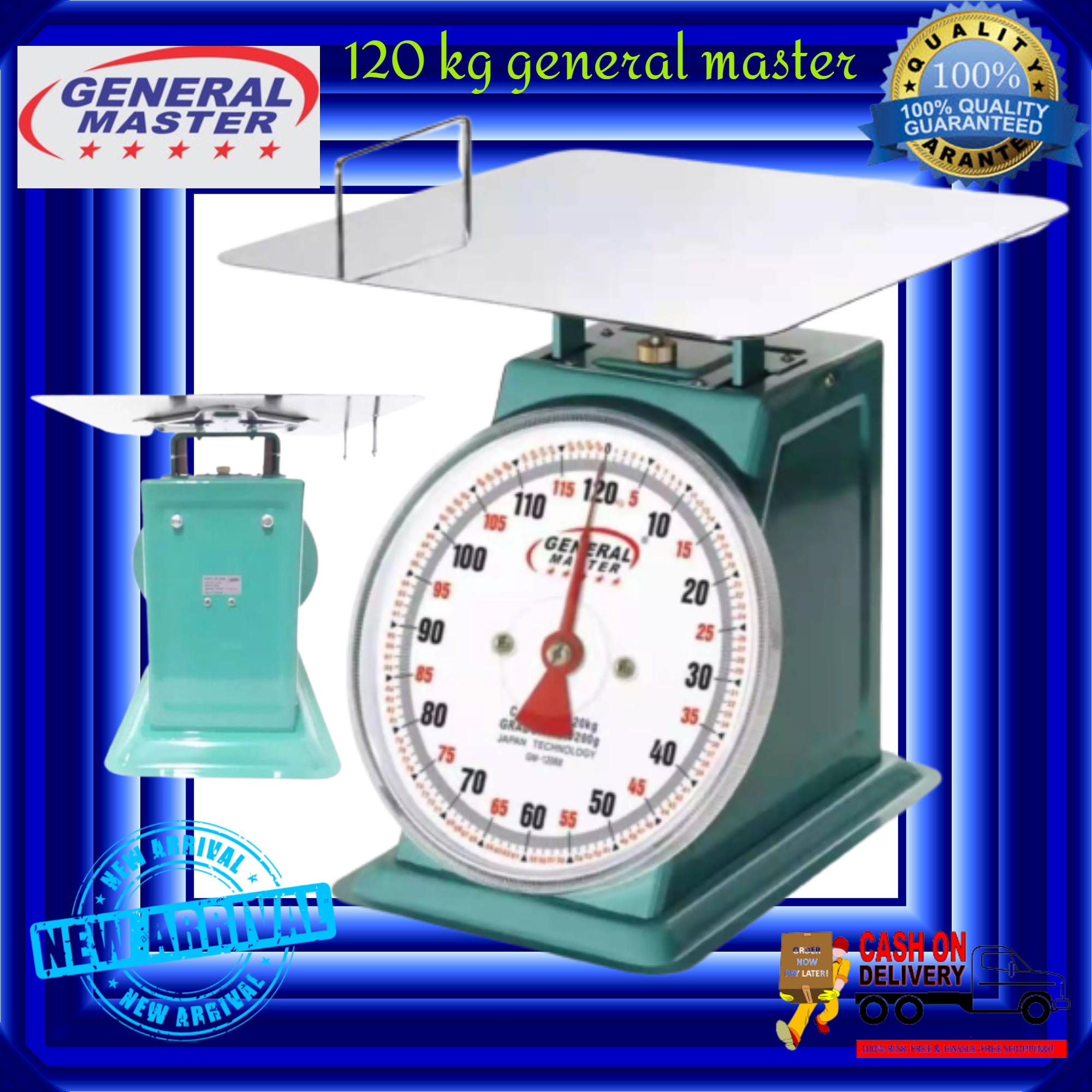 Heavy Duty General Master Dial Spring 120kg Flat scale/Timbangan ...