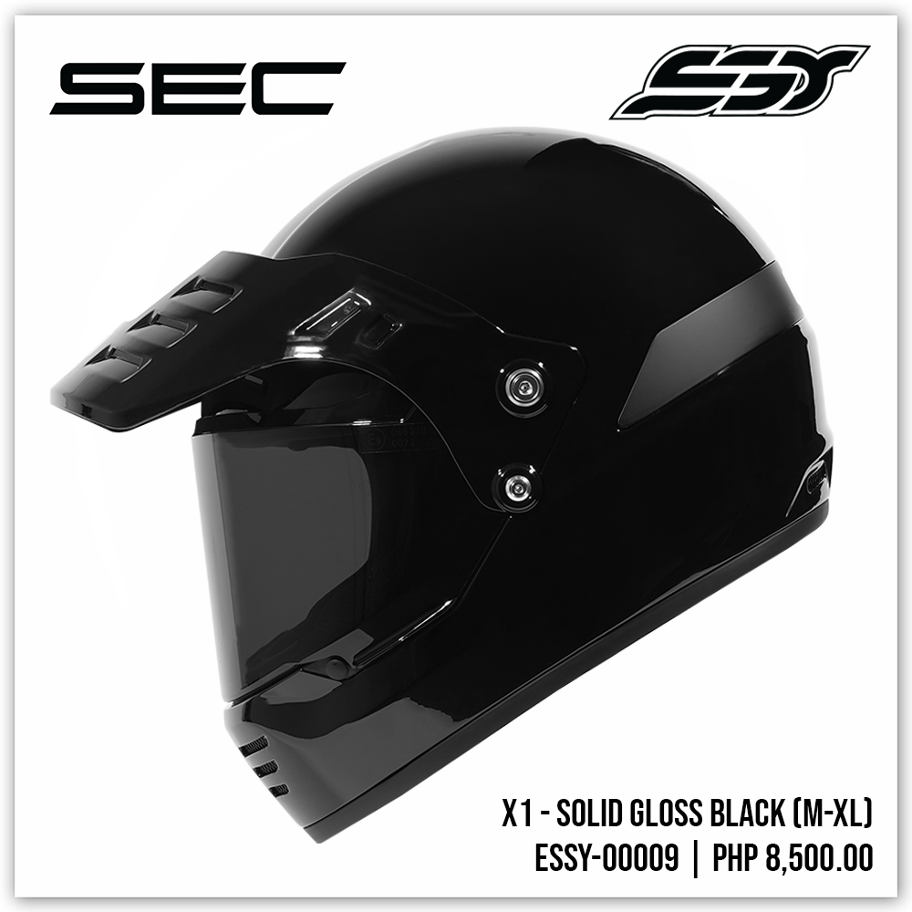 SEC Essy X1 Solid Gloss/Matte Full Face Helmet (S-XL) | Lazada PH