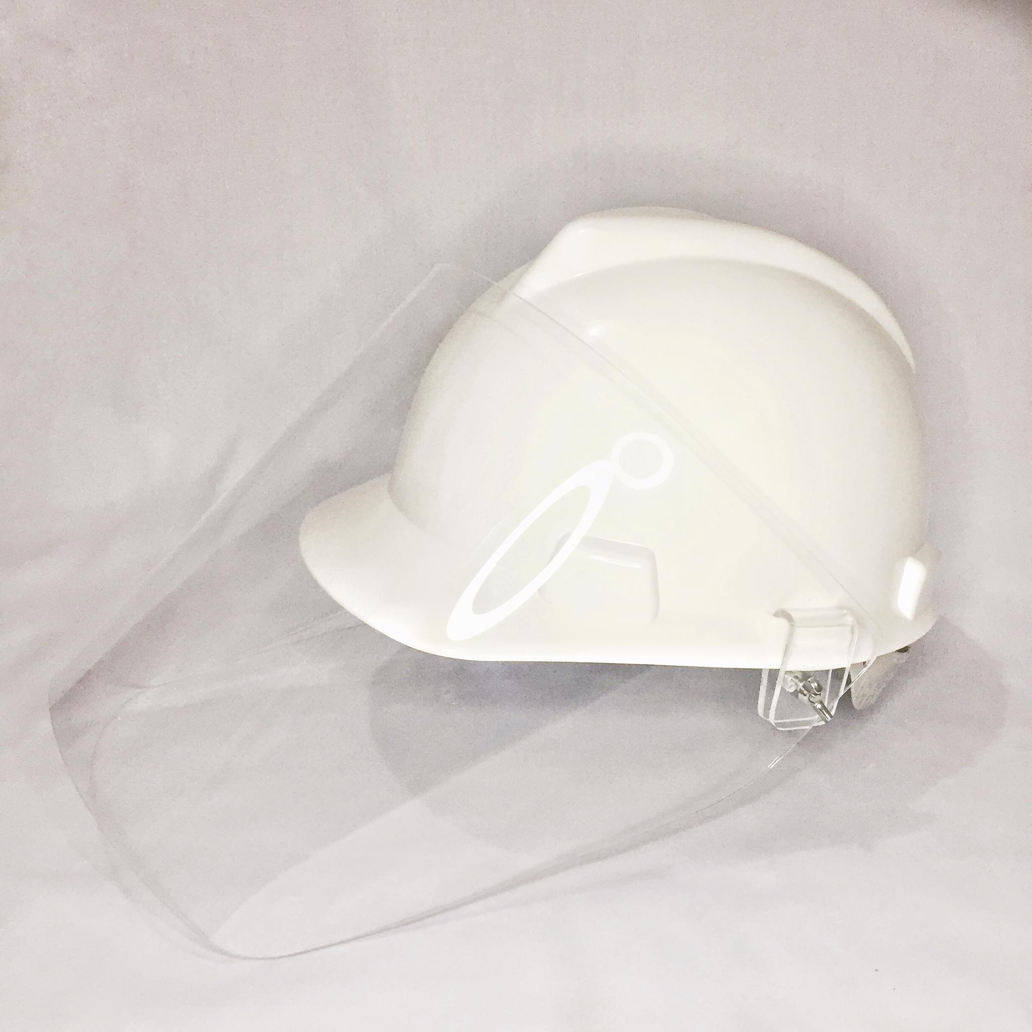 Heavy Duty Hard Hat with Full Face Acrylic Face Shield Liftable/Visor ...