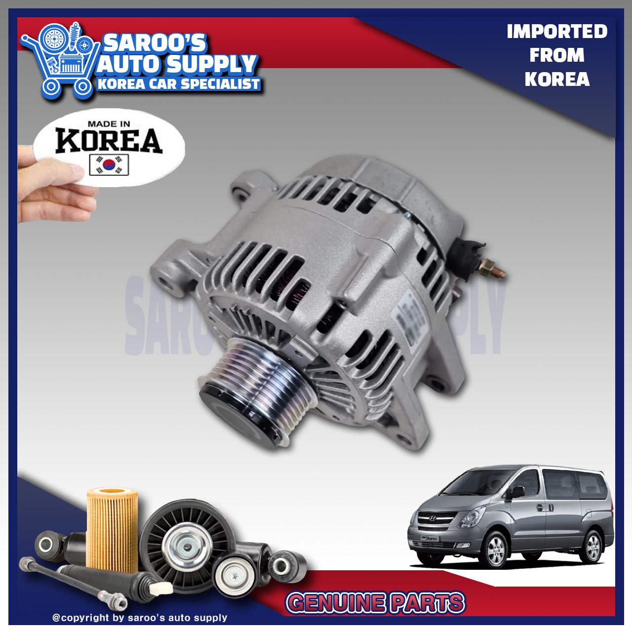 [A1] Alternator For Hyundai Grand Starex , 2007-2011 , Made In Korea ...