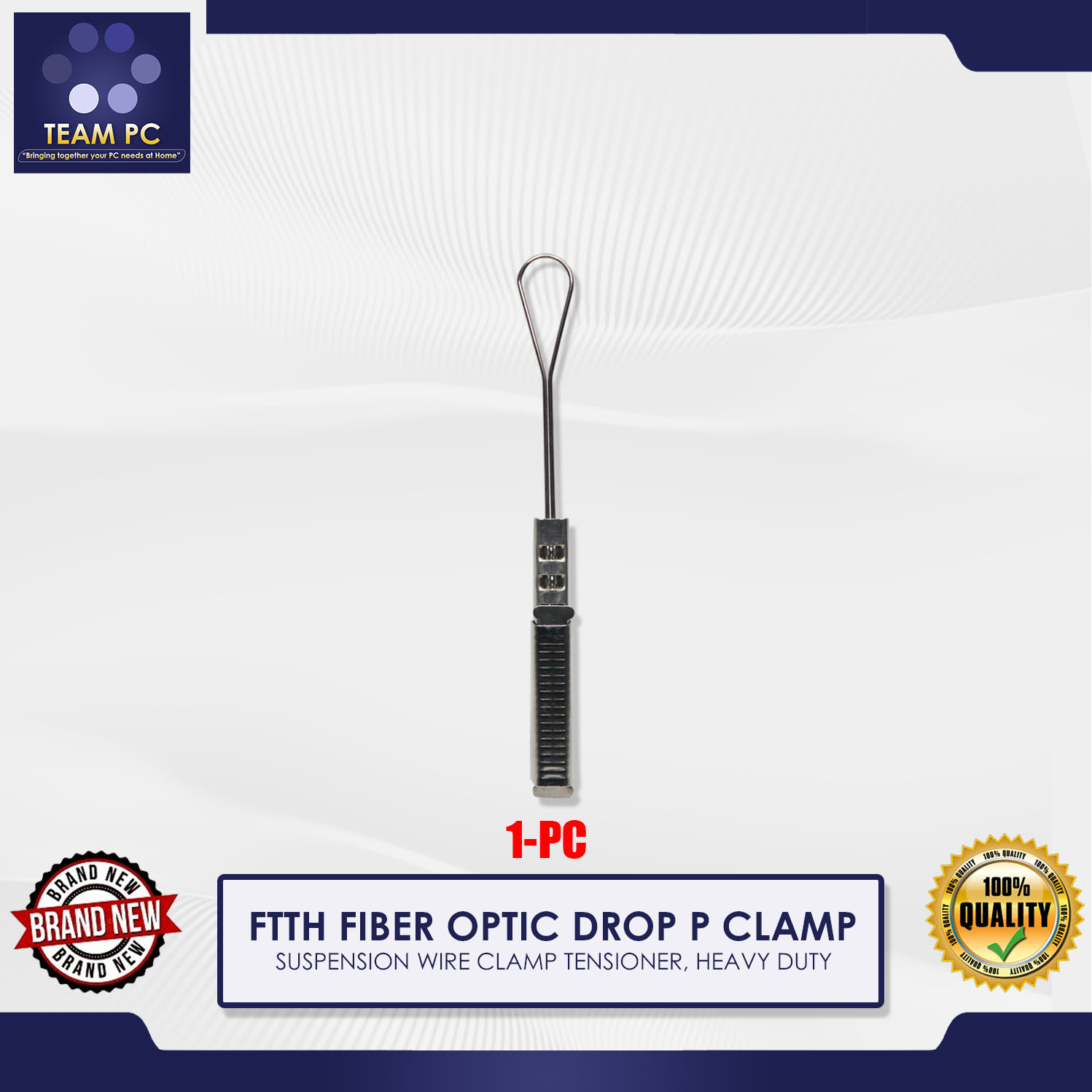 FTTH FIBER OPTIC DROP P CLAMP, SUSPENSION WIRE CLAMP TENSIONER, HEAVY ...