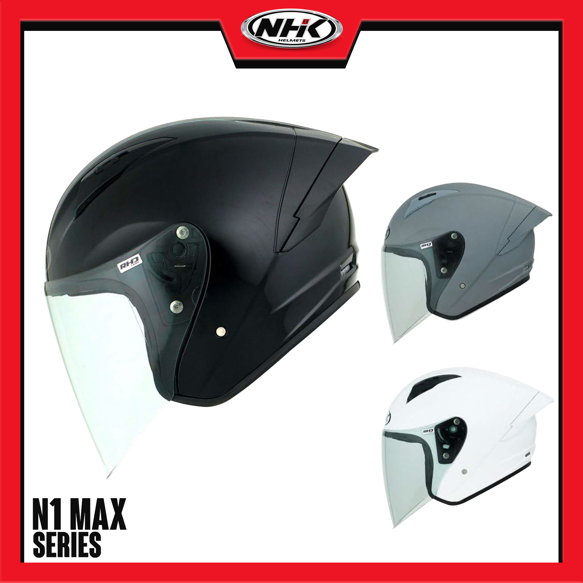 NHK Helmets N1 Max Series - Open Face Helmet | NHK Helmets | Lazada PH