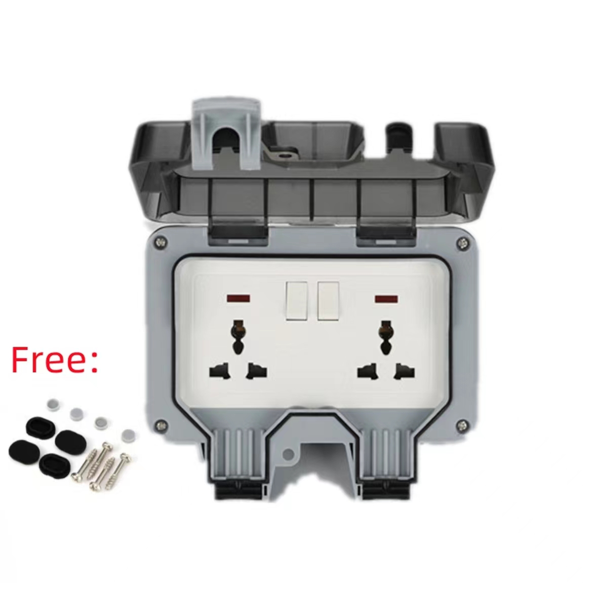 IP66 Waterproof Outdoor Wall Socket Weatherproof Socket Outlet Switch ...