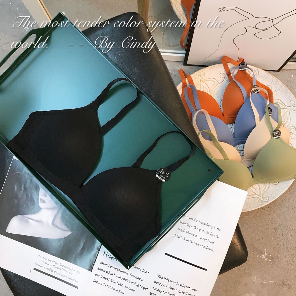 Femabeauty Non-wire Korean Fashion Bra Cup A / B Seamless Push Up ...