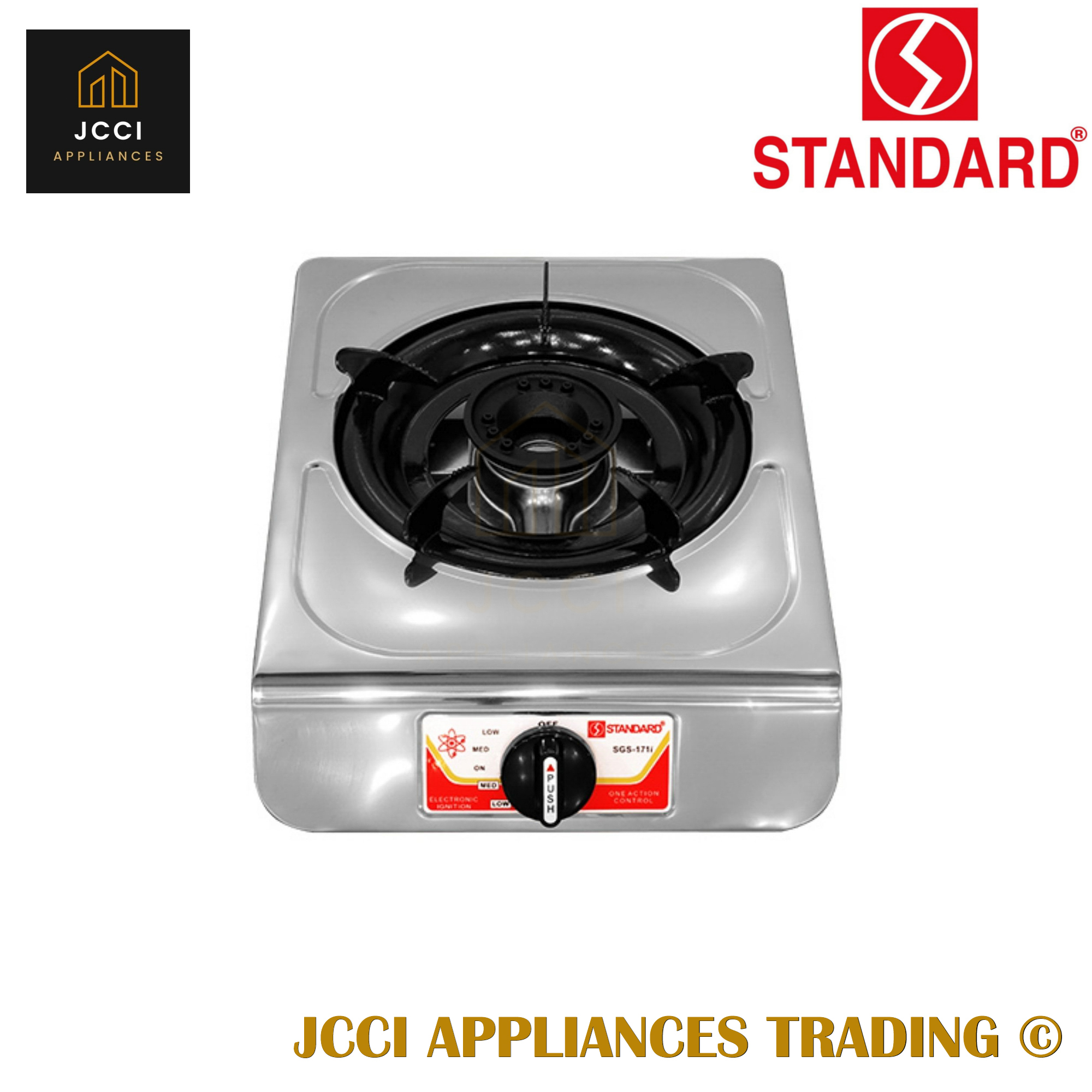 Standard Gas Stove Single Burner -Stainless Steel - Slim Type (SGS-171i ...
