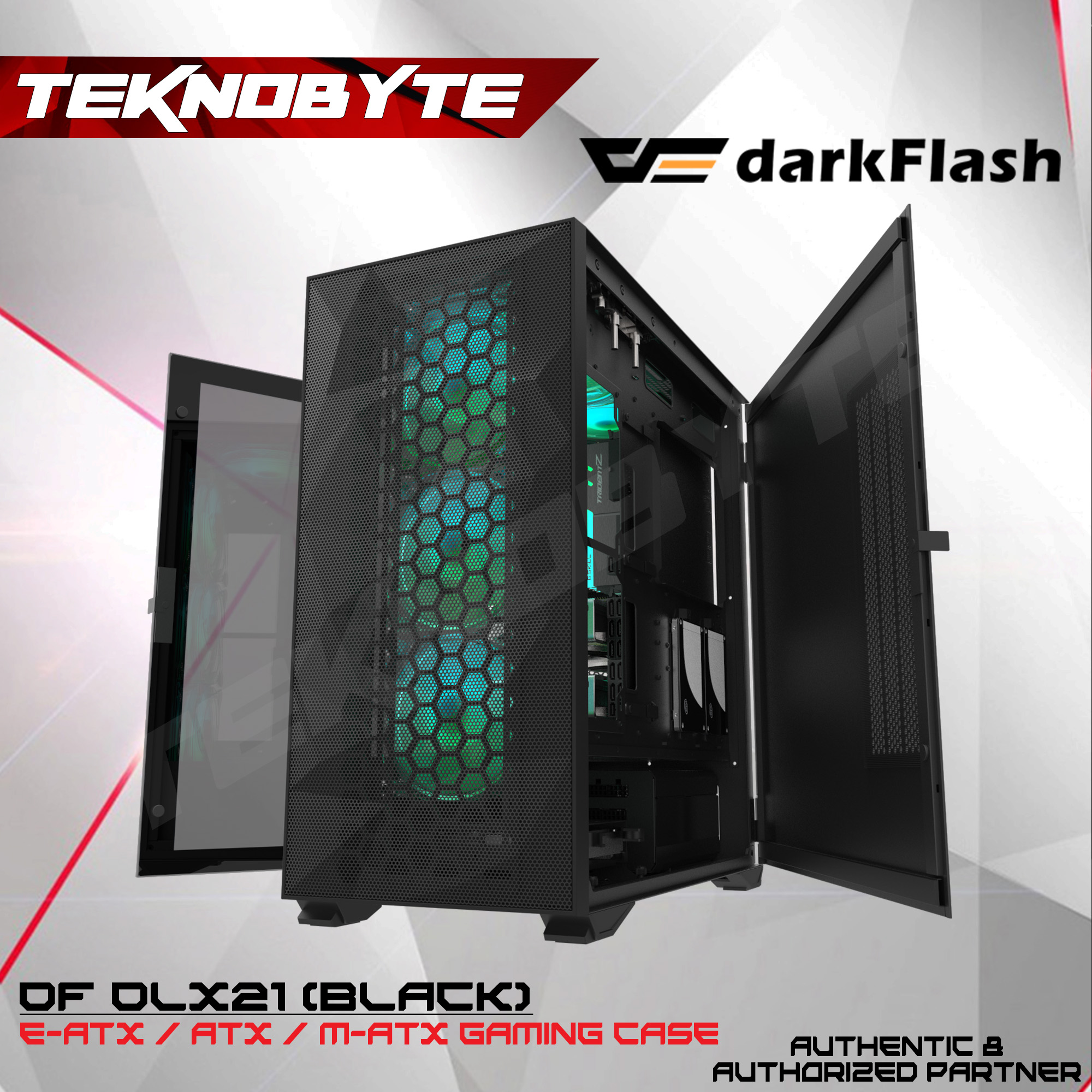 darkFlash DLX21 Black MESH LUXURY ATX Gaming PC Case included ...