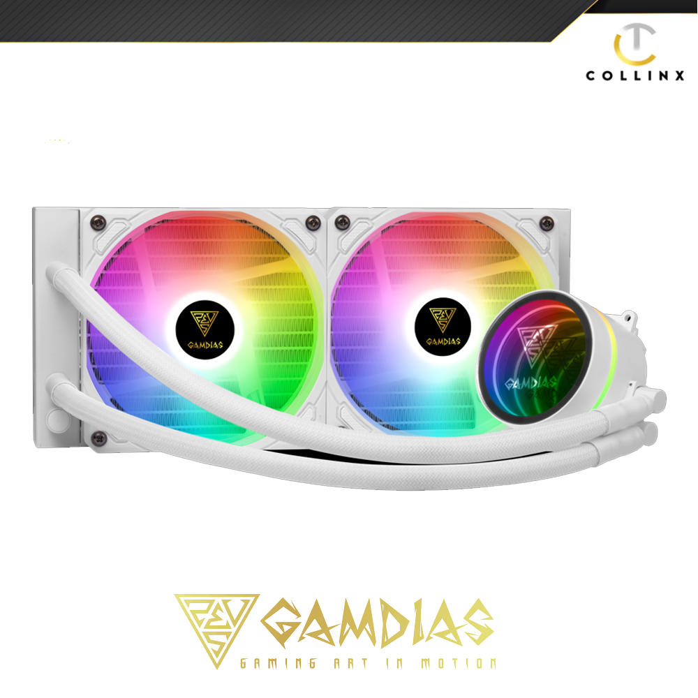 GAMDIAS CHIONE AIO LIQUID COOLER M3-240W WHTE | PWM ARGB Fan ...