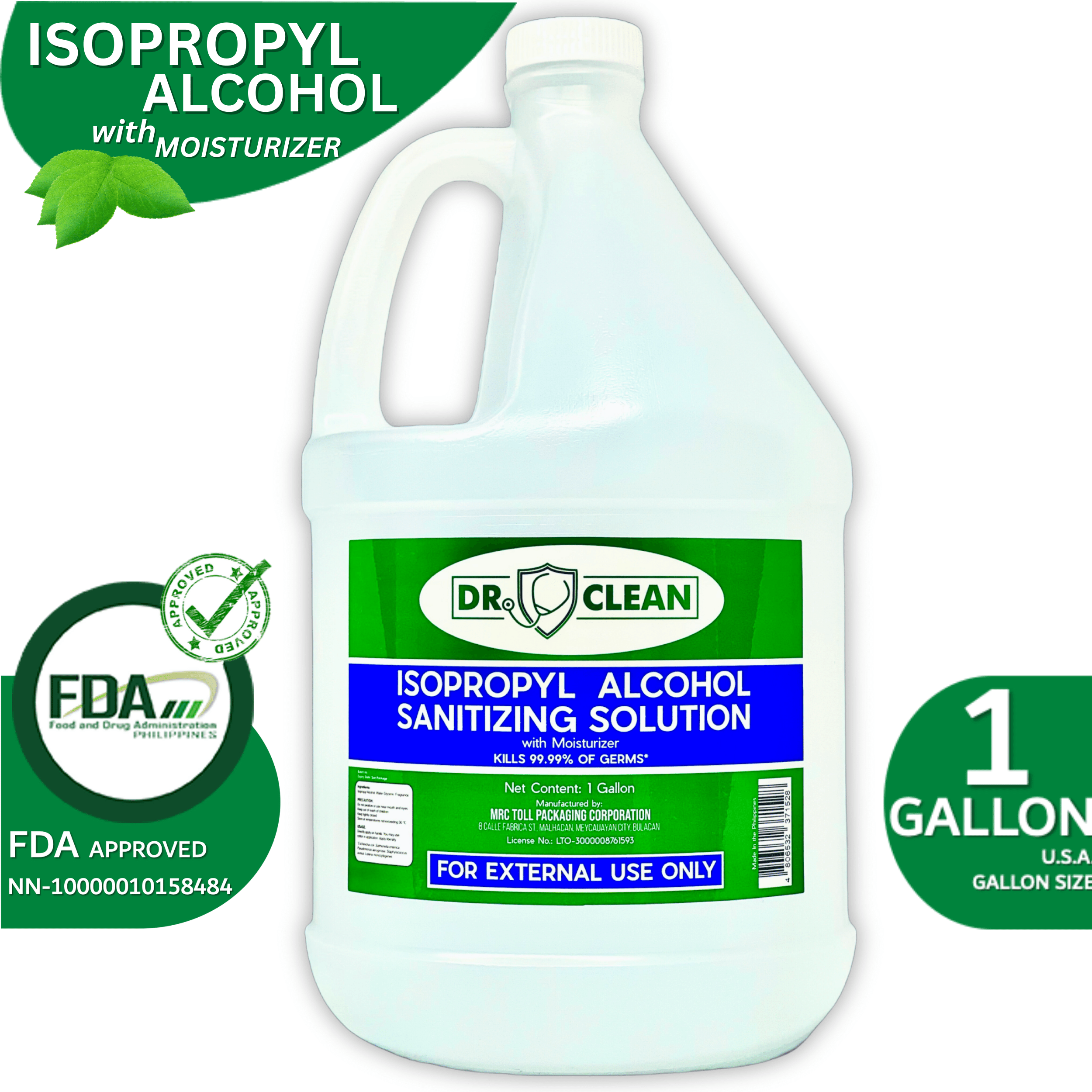 Dr. Clean Isopropyl Alcohol with Moisturizer - Dr.Clean GALLON | Lazada PH