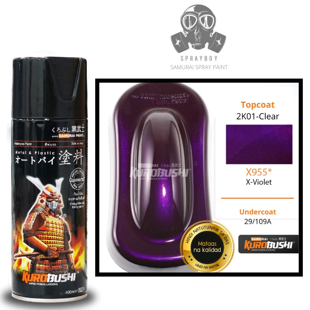 X955* X-VIOLET SAMURAI SPRAY PAINT 400ML (X-COLOR) | Lazada PH