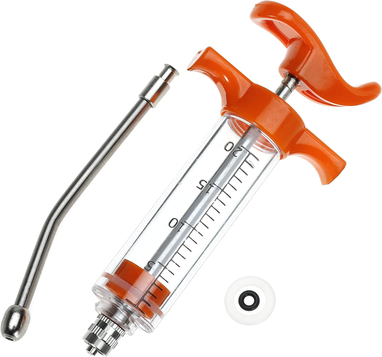 5/10/20/30/50/100ML TPX Heavy Duty Syringe with Stainless Oral Drench ...