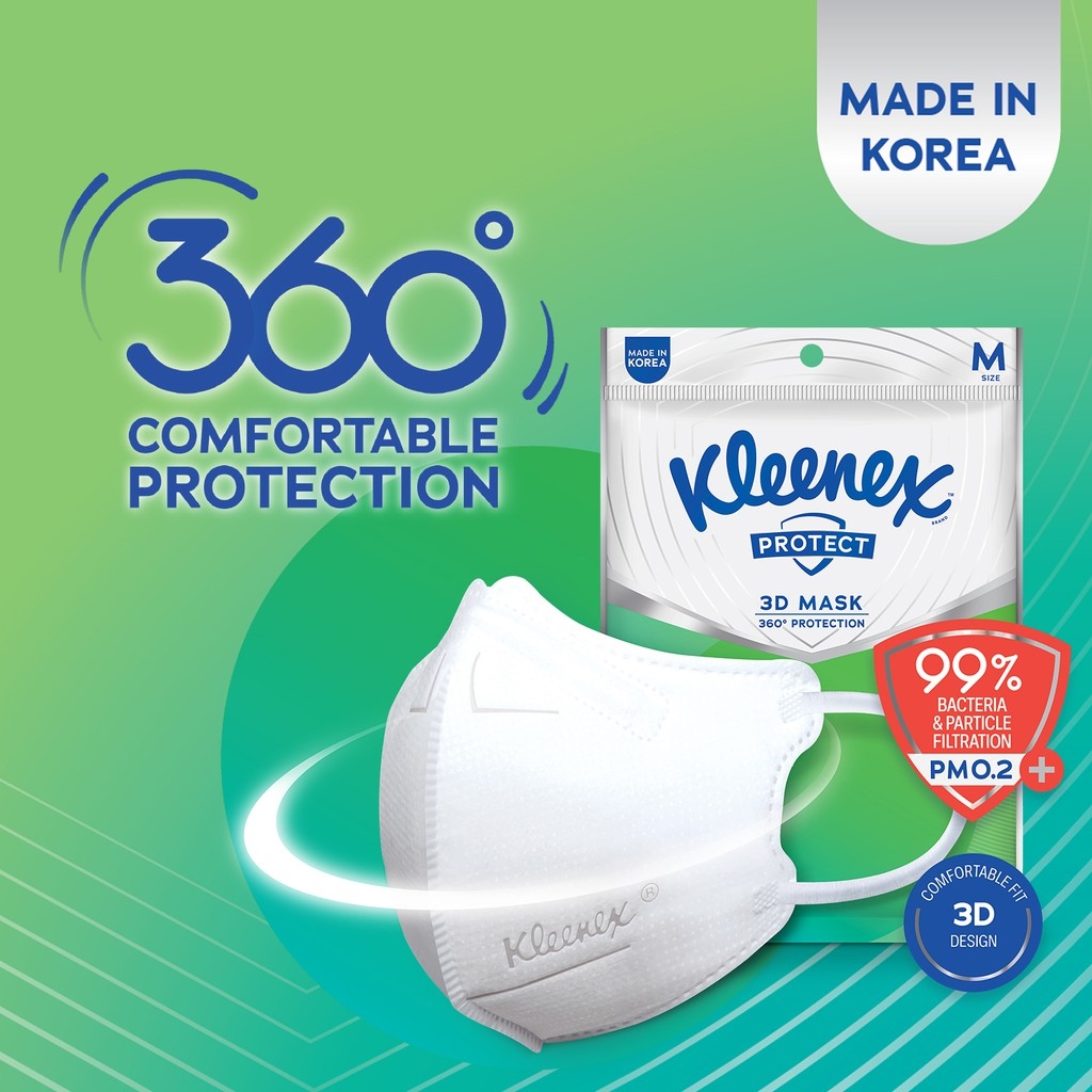 Kleenex Protect 3D Face Mask KF94 (Medium) x 1 pack (1 mask) | Lazada PH
