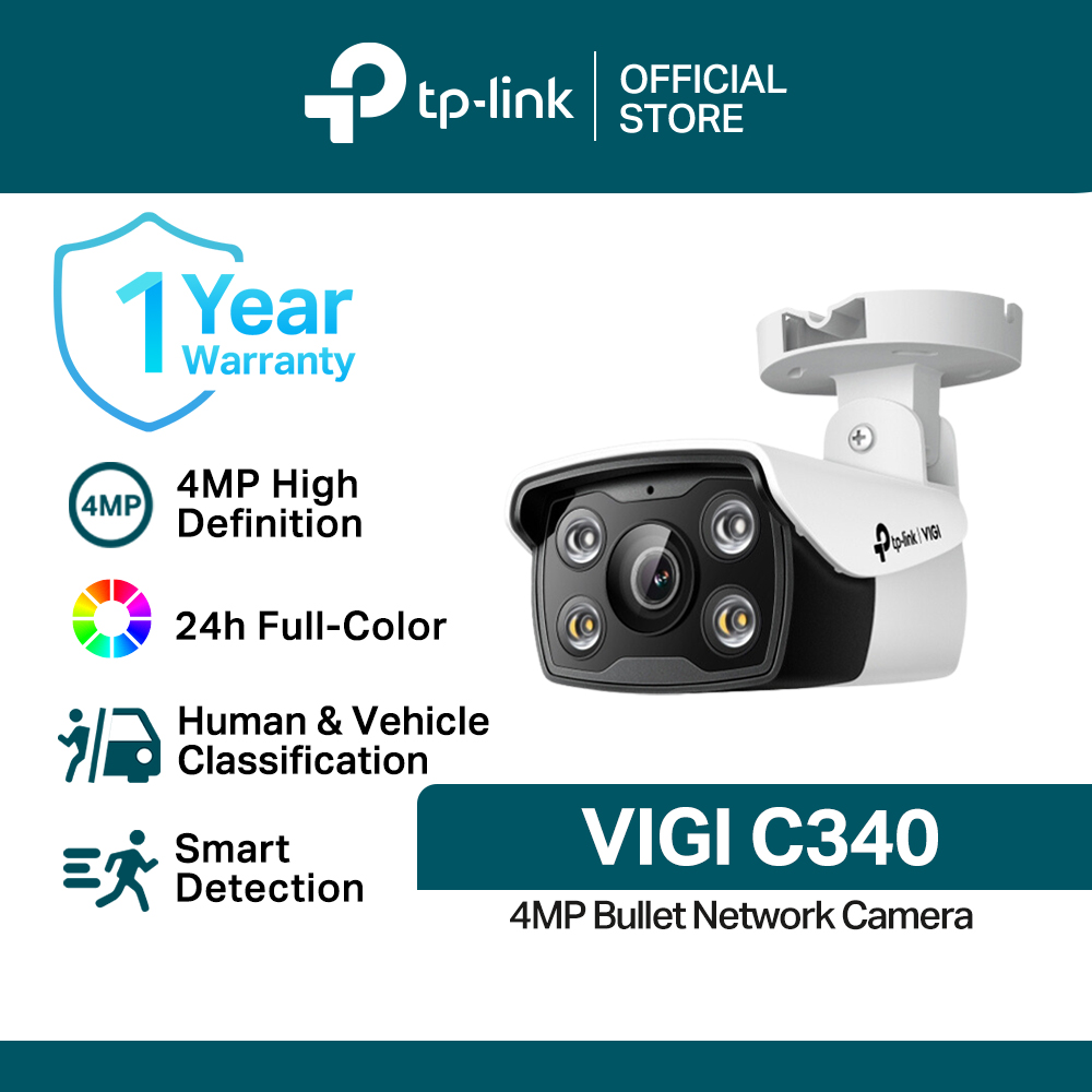 TP-Link VIGI C340 V1 4MP Outdoor Full-Color Bullet Network Camera | TP ...