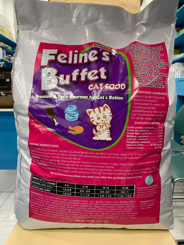 Feline's Buffet cat food 15kg | Lazada PH