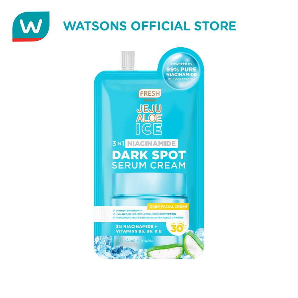 FRESH Skinlab Jeju Aloe Ice 3 in 1 Niacinamide Dark Spot Serum Cream ...