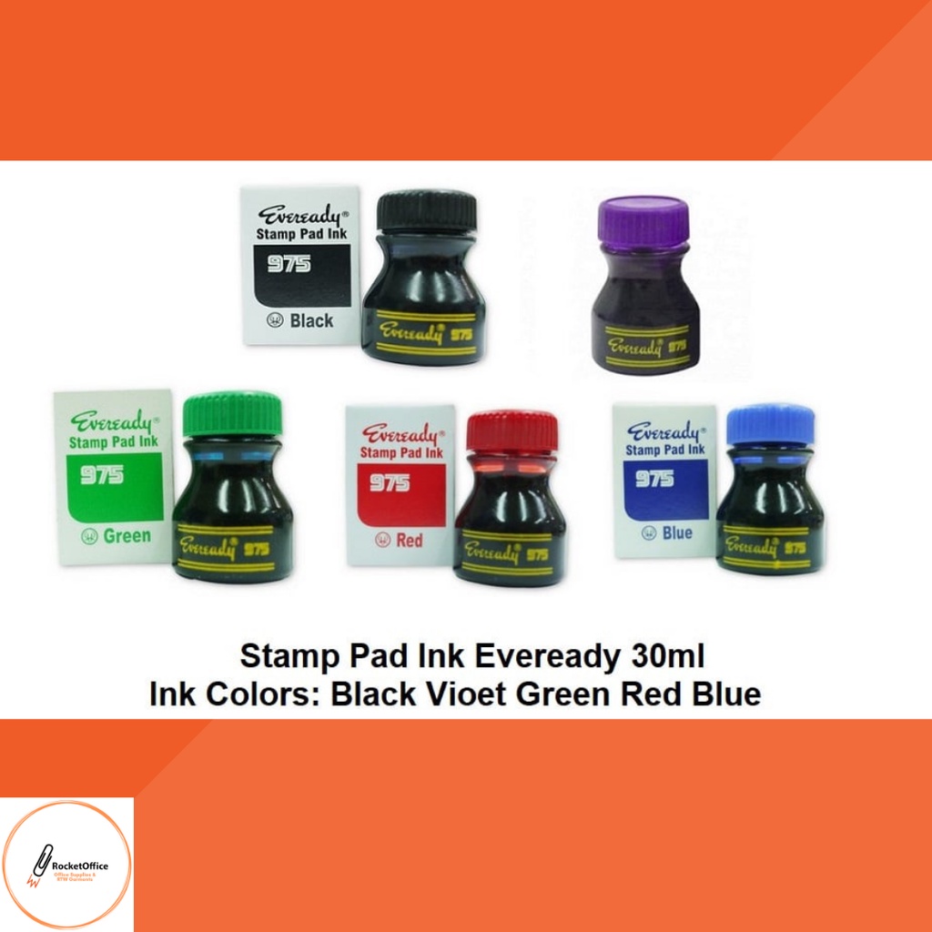 30mL Stamp Pad REFILL Ink (5 colors) Eveready Brand | Lazada PH