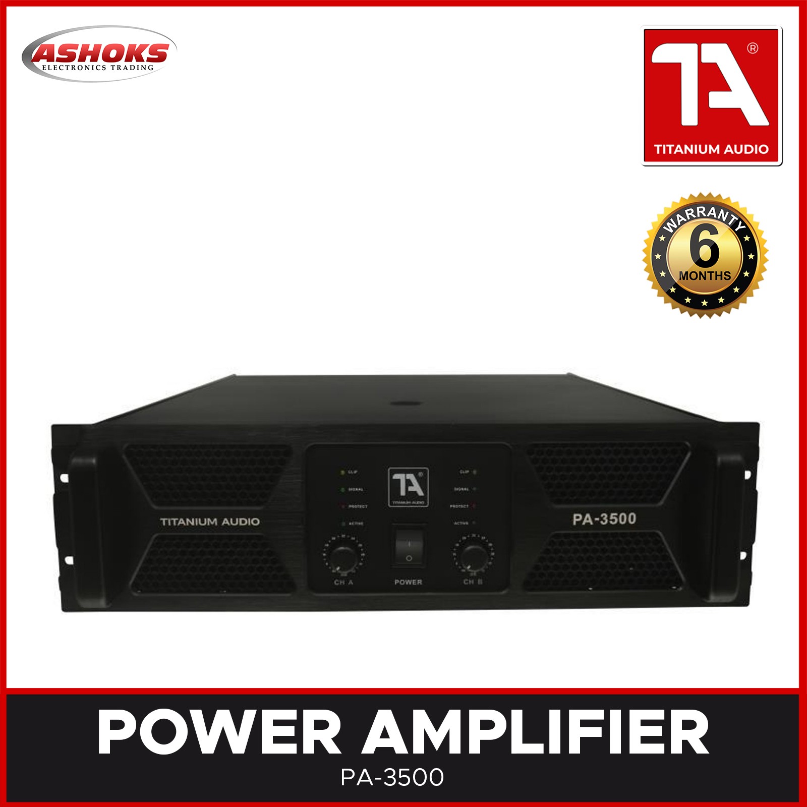 Titanium Audio PA 3500 Power Amplifier / 2000w RMS / Professional ...